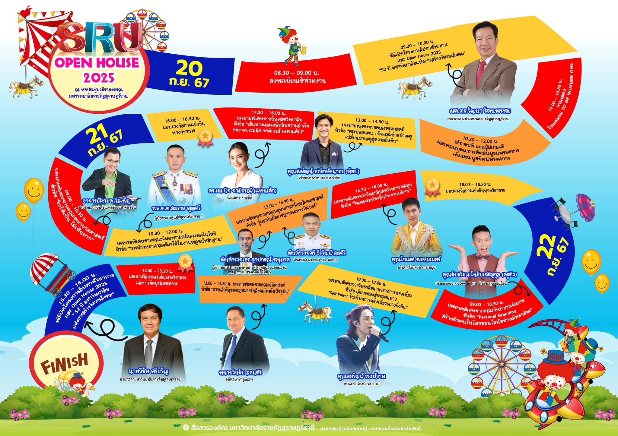 กำหนดการงาน SRU Open House 2025 – งานมหกรรมวิชาการ เปิดบ้าน มรส.